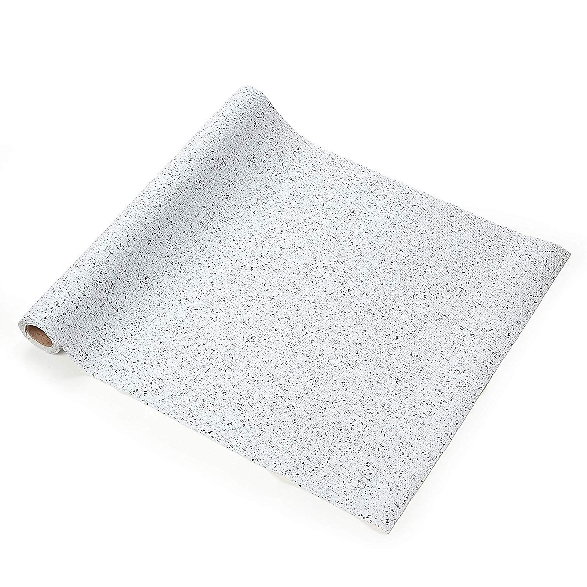 Grip Prints Non-Adhesive Non-Slip Shelf and Drawer Liner Granite Black/White 18 X 48-inch (6 Pack) Black