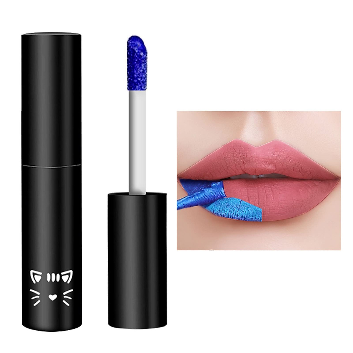 5 Colors Lip Stain, Peel Off Lip Stain Lip Tint, Tear Off Lipstick Waterproof Long Lasting Peel Reveal Lip Stain, Tattoo Color Lip Gloss, Non-stick Cup Lip Stain Tint Lip Makeup for Women Girls