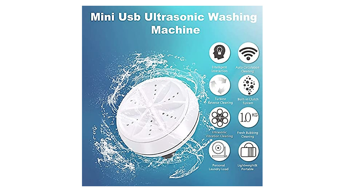 WAQIA Portable Mini Washing Machine for Travel & College