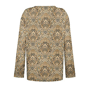 LTTVQM Blouses for Women Fashion 2023 Winter Trendy Long Sleeve Fashion Shirts Tops V Neck Tie Dye Long Sleeve T Shirts for Women Western Casual Shirt Tunic Or Tops to Wear with Leggings Khaki 2X