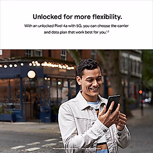 Google Pixel 4a with 5G - Android Phone - New Unlocked Smartphone with Night Sight and Ultrawide Lens - Just Black