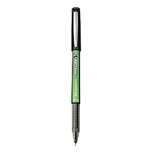 PILOT Precise V5 BeGreen Liquid Ink Rolling Ball Stick Pens, Extra Fine Point (0.5mm) Black Ink, 12-Pack (26300)