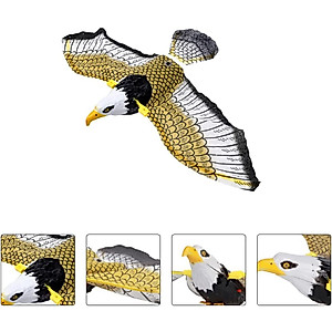 2 Pack Electronic Simulation Flying Bird Toy for Cats, with Light, Bird Interactive Cat Toy for Indoor Cats, Automatic Hanging Eagle Flying Bird Funny Cat Toy (2 Pack, Parrot & Eagle)