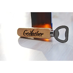 Personalized Wooden Godfather Bottle Opener Gift For Him, Godfather Proposal Gift Idea