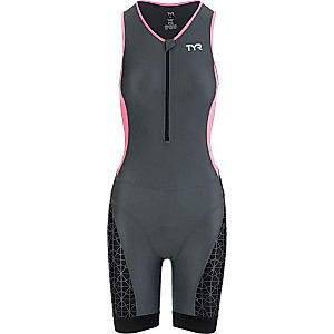 TYR TTSCOF6A194XS F Competitor Trisuit Grey/Coral XS