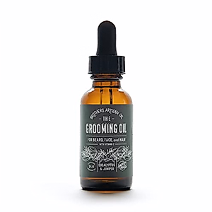 Brothers Artisan Oil: The Grooming Oil - Eucalyptus & Juniper | Award Winning | All Natural Soothing & Nourishing | For All Skin Types | Condition Beard | 100% Vegan