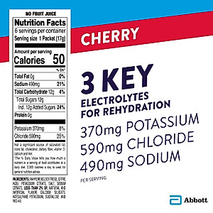Pedialyte Electrolyte Powder Packets, Cherry, Hydration Drink, 100 Single-Serving Powder Packets