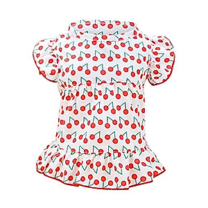 Little Dog Outfits Girl Pet Dresses Spring and Summer Pet Clothes Spring Cute Pet Supplies Cotton Dresses Thin Skirt