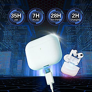 AAZ Wireless 5.2 Bluetooth Headphones, Wireless Gaming Earbuds with Stereo Sound, in-Ear bass Sports White Headphones with Built-in Microphone