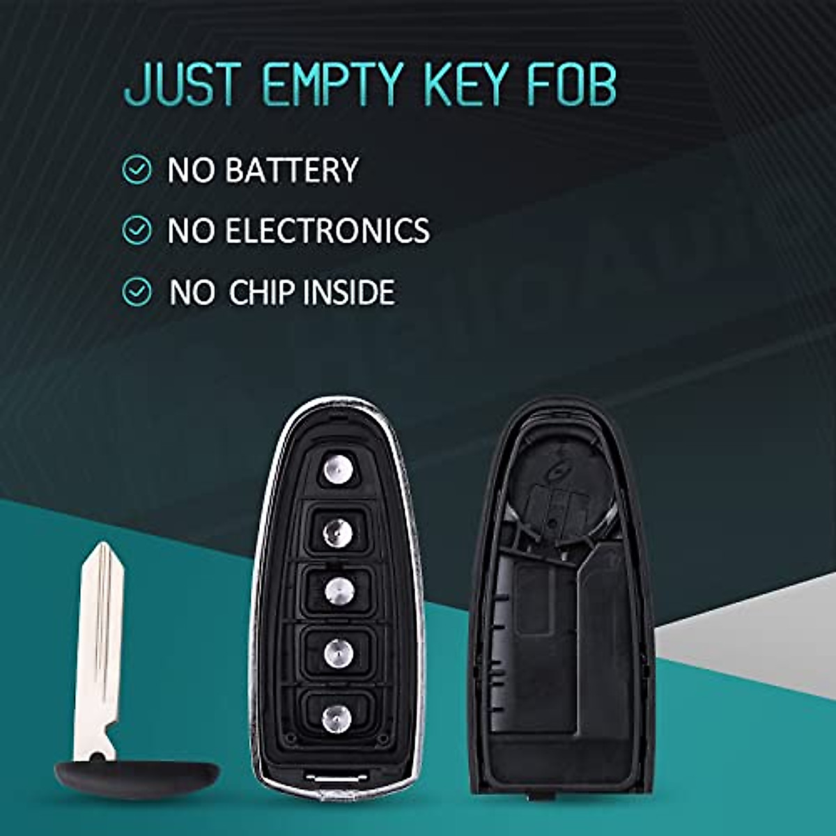 Compatible with Ford Explorer Escape Key Fob Replacement for Ford Flex Edge Focus Taurus Lincoln MKS MKT MKX Key Fob Shell Case Cover Keyless Entry Remote (Empty Shell) P/N: M3N5WY8609