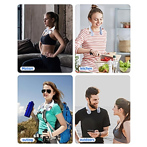 Neck Fan, Personal Fan with LED Display, USB-C Rechargeable, 5200mAh-Battery, 3-Speed Adjustment & Whisper-Quiet Operation, Perfect for Home, Travel, Sports