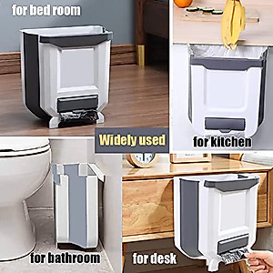 Small Kitchen Garbage can Collapsible Food Waste bin for Kitchen Asian Home Gadgets for Home Trash bin Under Sink Trash can Apartment Essentials for First Apartment Home & Kitchen Must Haves