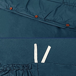 greenoak 100% Egyptian Cotton Pinch Pleated Queen Bedding Comforter Duvet Cover Sets, 1000 Thread 3 Pcs Ultra Soft Cotton Comforter Cover with Pillowcase (1 Duvet Cover + 2 Pillow Cases)