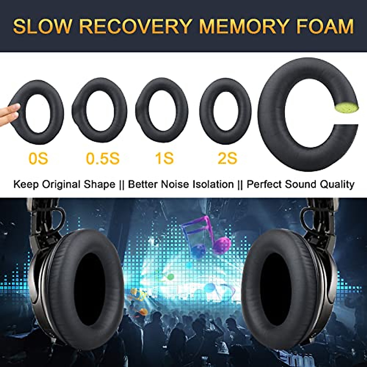 Replacement Ear Pads for Bose Aviation A20, Earpads Cushions Compatible with Bose Aviation Headset X A10 A20, Durable Leather Slow Rebound Memory Foam (Black)