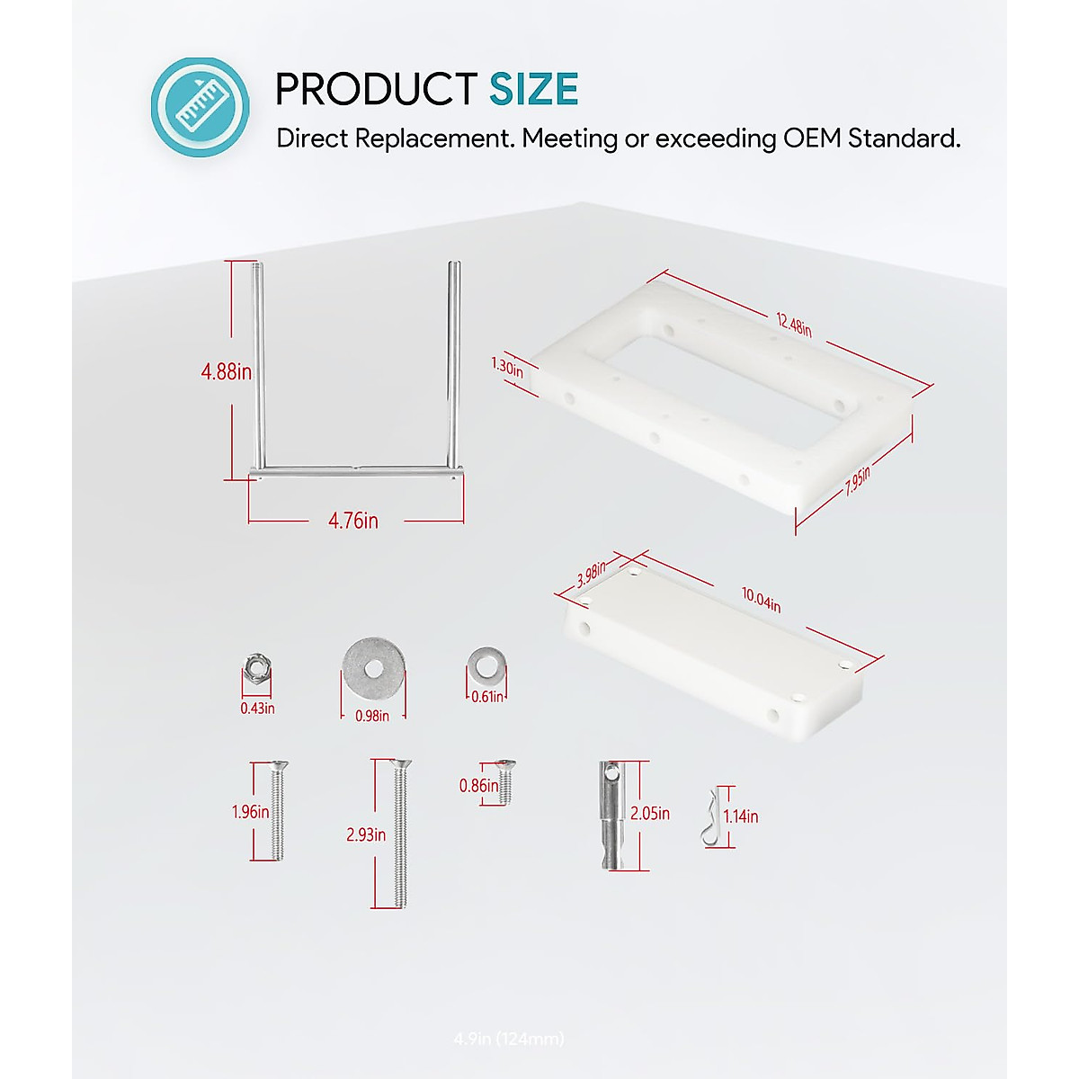 1854054 RTA-54 for Minn Kota Composite Quick Release Bracket Mounted Plate for Riptide Electric Steer Trolling Motor Terrova, Ulterra, PowerDrive V2 & Deckhand 40
