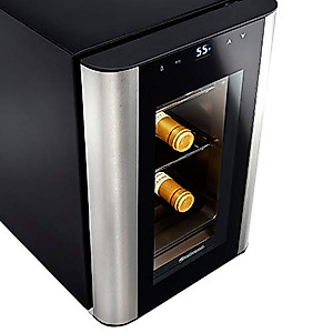 Wine Enthusiast 6 Bottle Countertop Wine Cooler - Mini Fridge for Kitchen - Beverage Refrigerator