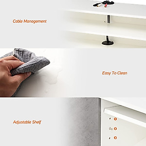 WAMPAT 79 inch Floating TV Stand for TVs up to 75 inch, Wall Mounted Shelf Entertainment Center, TV Cabinet Media Console Wood Storage Hutch Under TV for Living Room,Grey&White