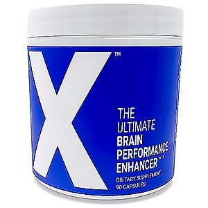 X - The Ultimate Brain Performance Enhancer — World's Most Powerful Brain Supplement Capsule - Increase Focus, Energy, Memory, Concentration, Productivity - Backed by Science - Nootropic Stack