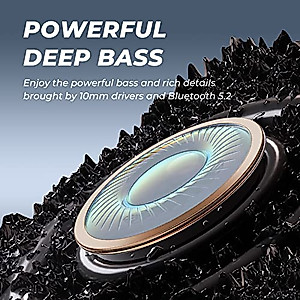 TONEMAC Neckband Bluetooth Earbuds, N18 Wireless Bluetooth 5.2 Headphones with Microphone, Ultra-Lightweight Comfort, IPX7 Waterproof, Deep Bass Strong Beat, 20H Playtime, Magnetic Earphones -Black