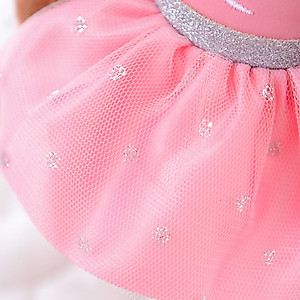 Gloveleya Ballet Dolls Baby Girl Gifts Plush African American Ballerina Doll Bronze 13"