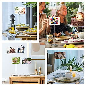 HomWanna Table Number Holders 10Pcs - 8.75 inch Place Card Holder Tall Table Number Stands for Wedding Party Graduation Reception Restaurant Home Centerpiece Decorations Office Memo (Silver)