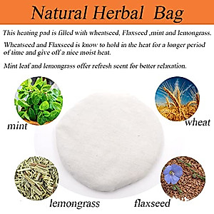 Heating Pads Microwaveable, Heat Pack Microwave Natural Moist Therapeutic Heat Bag Hot Cold Therapy, Wheat, Flaxseed (Round-Pink)