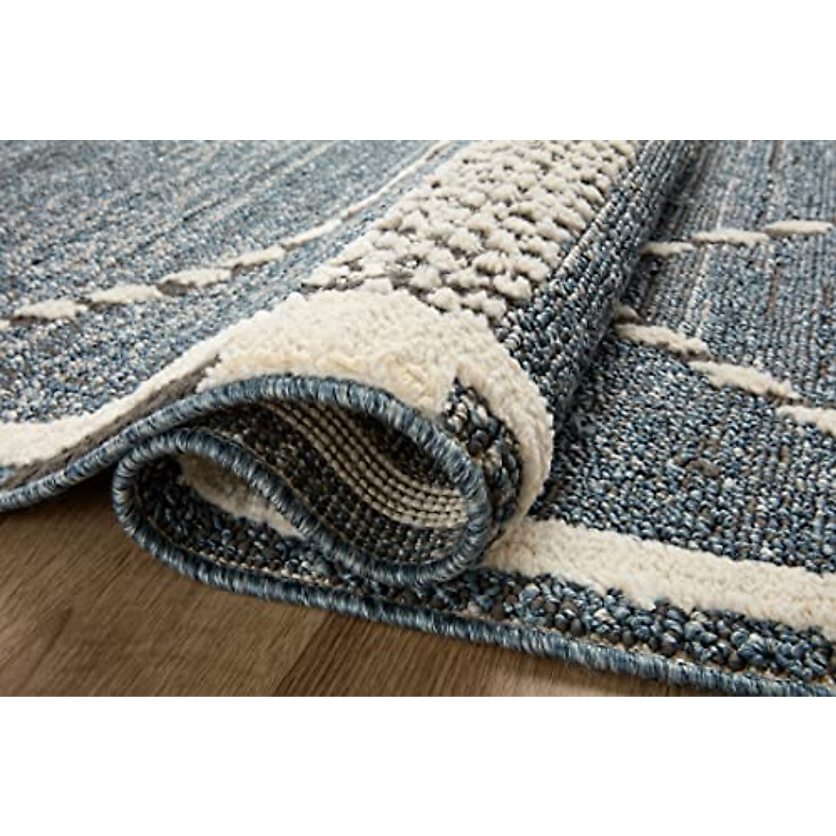 Loloi II Fabian Collection FAB-01 Denim/Charcoal 4'-0" x 6'-0" Accent Rug