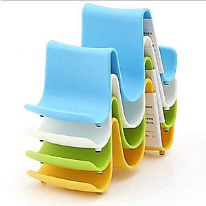 DRNKS 1 PCS Pot Lid Storage Rack Pot Pan Lid Spoon Holder Rack Wave Shape Utensil Organizer(Yellow) Suitable for Kitchen