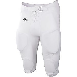 Rawlings | Adult Game/Practice Football Pants, White, X-Large