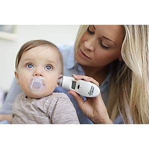 Tommee Tippee Closer to Nature Digital Ear Thermometer for Babies and Adults | 1 Second Results | Large LCD Display