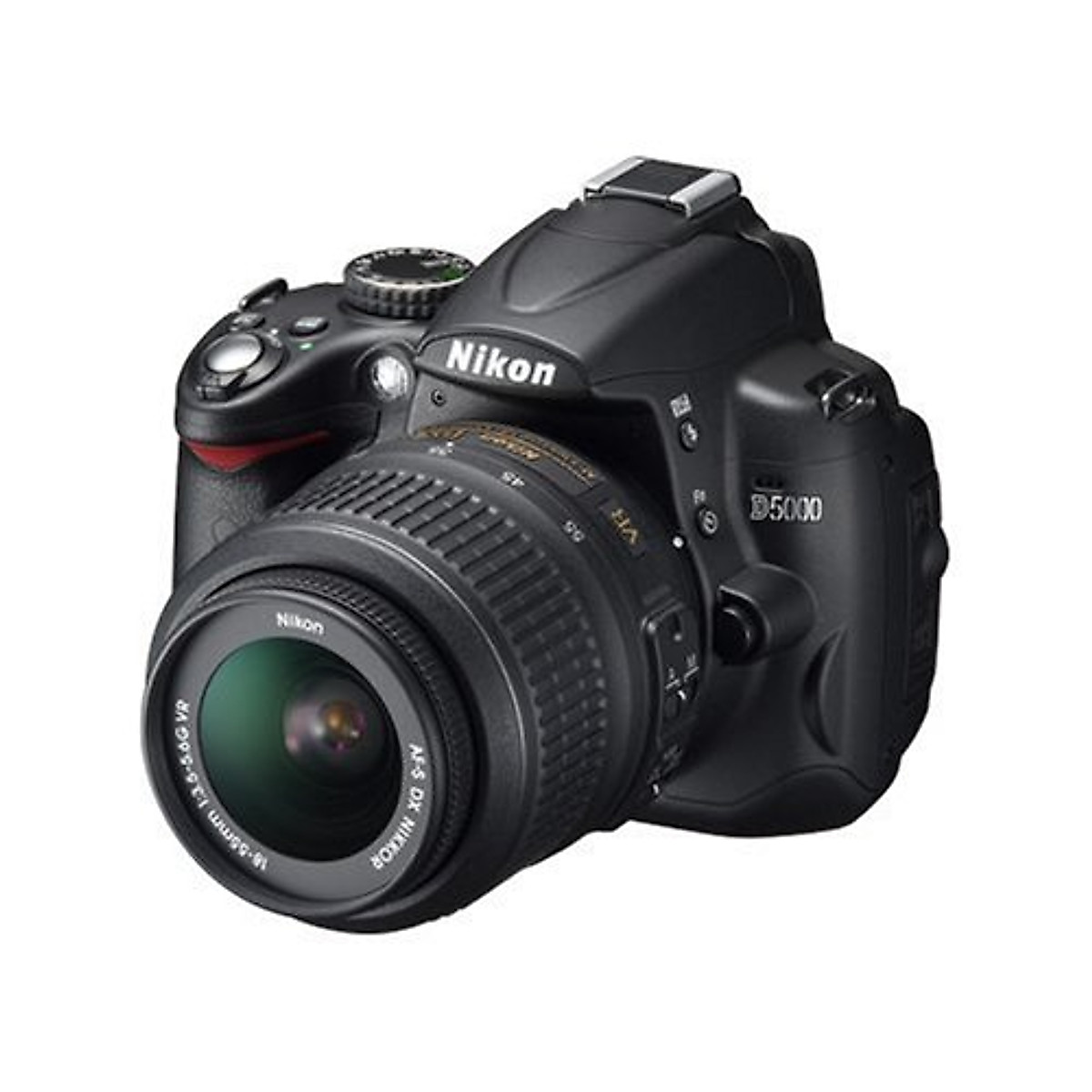 Nikon D5000 Appareil photo numérique Reflex 12.3 Kit Objectif AF-S DX VR 18-55 mm Noir
