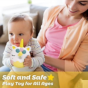 Anboor 4.5 Inches Squishies Unicorn Donut Kawaii Soft Slow Rising Scented Doughnut Squishies Stress Relief Kid Toys