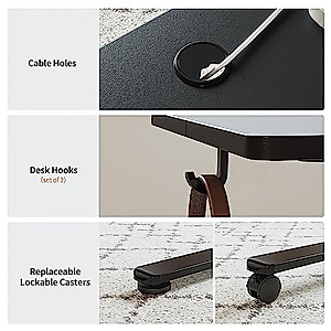 BANTI 63'' Electric Standing Desk,Adjustable Height Stand Up Desk,Sit Stand Home Office Desk, Black Top