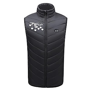 ysgfhgjw deals of the day lightning deals Heated Vest for Men and Women, USB Rechargeable Heated Jacket Electric Heating Vest, Not Included Battery Black S