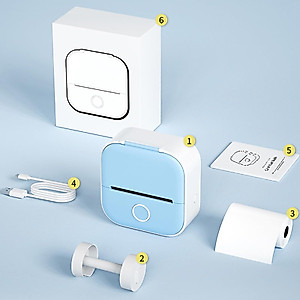 Peocryy Thermarote Mini Printer, Mini Pocket Printer, Bluetooth Mini Mobile Thermal Printer, Portable Bluetooth Inkless Printer Machine, Inkless Sticker Printer for Study, DIY Scrapbook