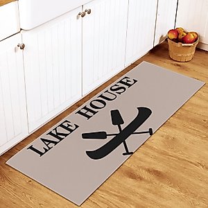 Lake House Personalized Kitchen Room Mat and Rug, Custom Floor Mat Anti-Slip Rugs for Kitchen, Floor Home, Office, Store, Laundry