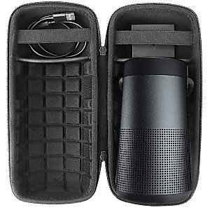Khanka Hard Travel Case Replacement for Bose SoundLink Revolve/Revolve (Series II) Portable Bluetooth Speaker, Case Only (Black)