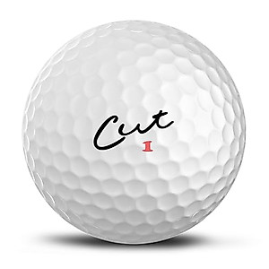 Cut DC Dual Core Golf Balls - Premium, Soft Core - Offers Decreased Ball Spin & Improved Golf Shot Accuracy and Control - 4 Piece Construction Designed for Players of All Levels (One Dozen)