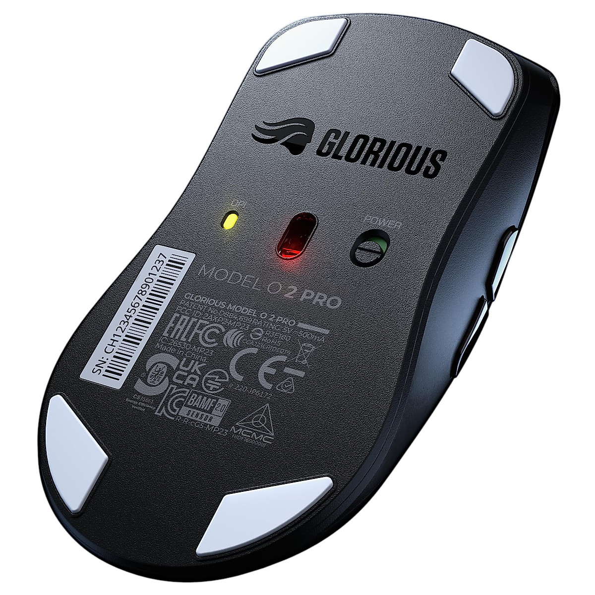 Glorious Gaming Model O 2 PRO Wireless Gaming Mouse - 2.4GHz wireless 1ms delay, 100M clicks, 57g Ultralight, Long Battery Life, 26K DPI BAMF 2.0 Sensor, Ambidextrous, 6 Buttons, PTFE Feet