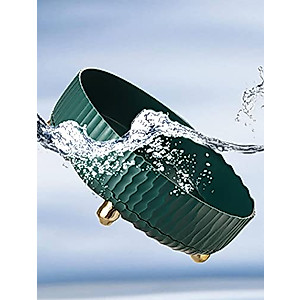 NA Cosmetics Storage Box Rotatable Desktop Skin Care Product Storage Basket Finishing Box Household Light Luxury Storage Box Tray, White, 22x7.5ccm