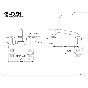 Kingston Brass KB470 Laundry Faucet, Polished Chrome
