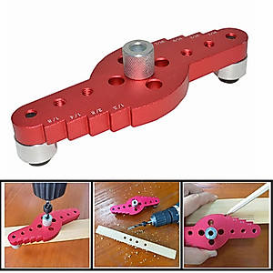 Singring Dowel Jig Kit Portable Self Centering Dowel Tools Cabinet Shelf Pin Jig Doweling Jig for Woodworking Punch Locator Drill Guide Tools and Equipment