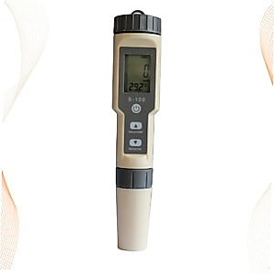HOMOCONO Automatic Hydrometer Water Quality Tester Salt Water Gravimeter Salt Meter Hydrometers Water Salimeter Temperature Tester Pen Light Grey