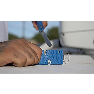 CUDA Diamond Pocket Sharpener #23062 | Compact Portable Sharpener with Integrated Line Cutter, Bottle Opener, & Hook Sharpening Grooves