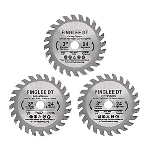 FINGLEE DT Wood Saw Blade TCT Circular Cutting Blade for Woodworking (3pc 3 inch)