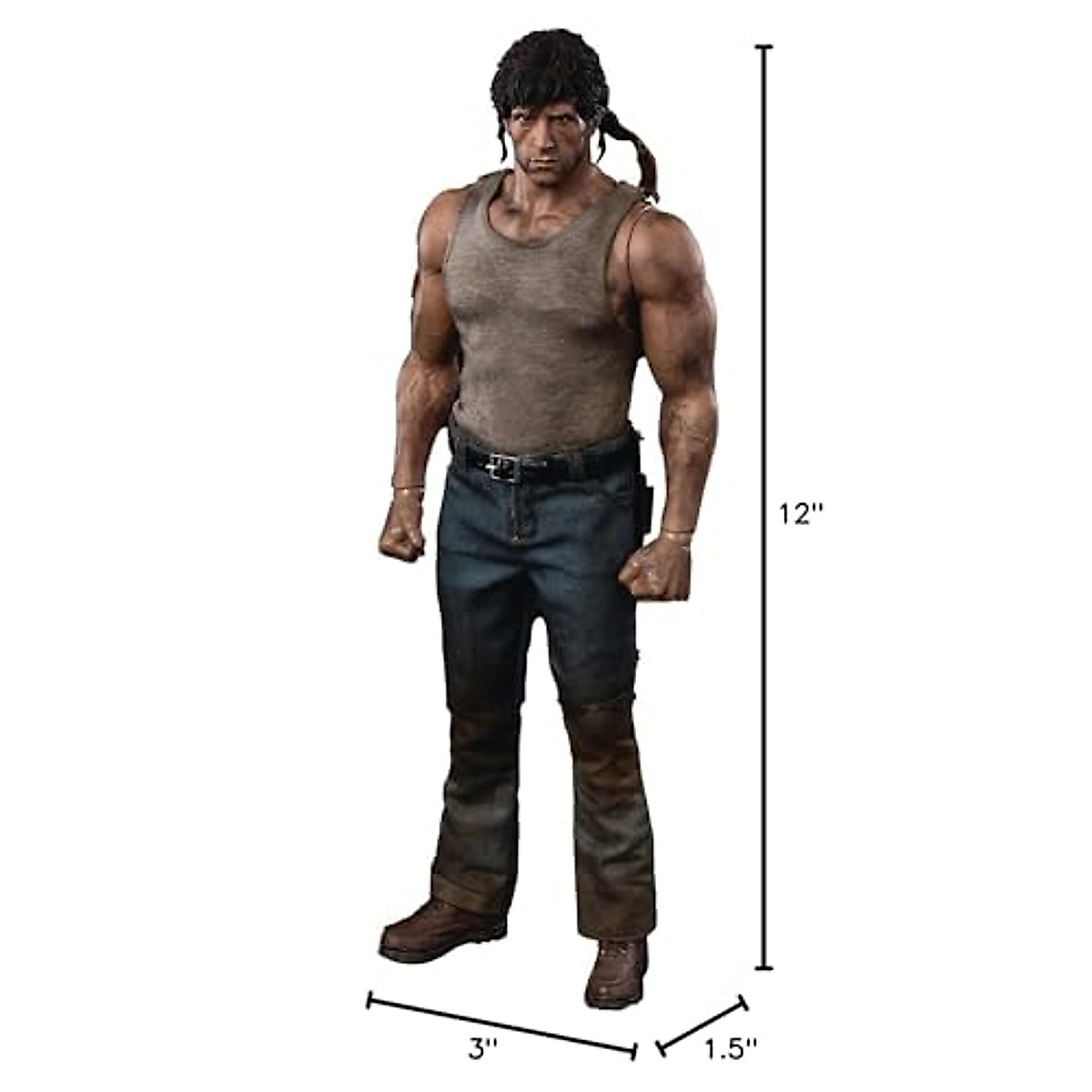 threezero Rambo: First Blood John Rambo 1:6 Scale Collectible Figure,Multicolor