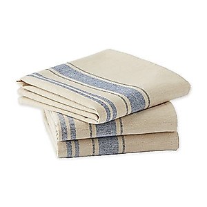 DII French Stripe, Kitchen Collection, Nautical BlueDishtowel Set, 3 Count