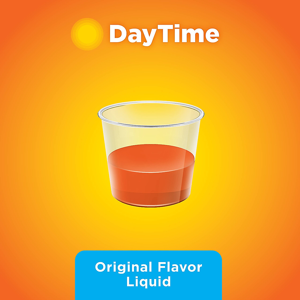 Amazon Basic Care Daytime Cold and Flu Relief, Non-Drowsy, Liquid Medicine, Original Flavor, 12 fl oz (Pack of 1)