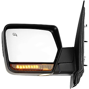 Kool Vue Driver & Passenger Side Power Heated Mirrors for Ford Expedition Lincoln Navigator 2007-2008 Power Fold With Signal Light, Memory & Puddle Lamp Chrome