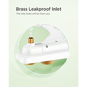 Bidet Attachment for Toilet, Ciays Ultra-Slim Bidet Toilet Seat Attachment, Self-Cleaning Dual Nozzles, Non-Electric Bidet Attachment for Sanitary and Feminine Wash, Bamboo/White